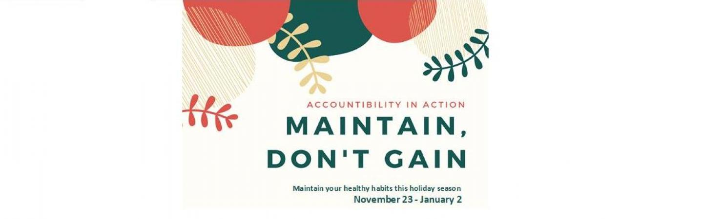 Maintain, Don't Gain | YMCA of Callaway County